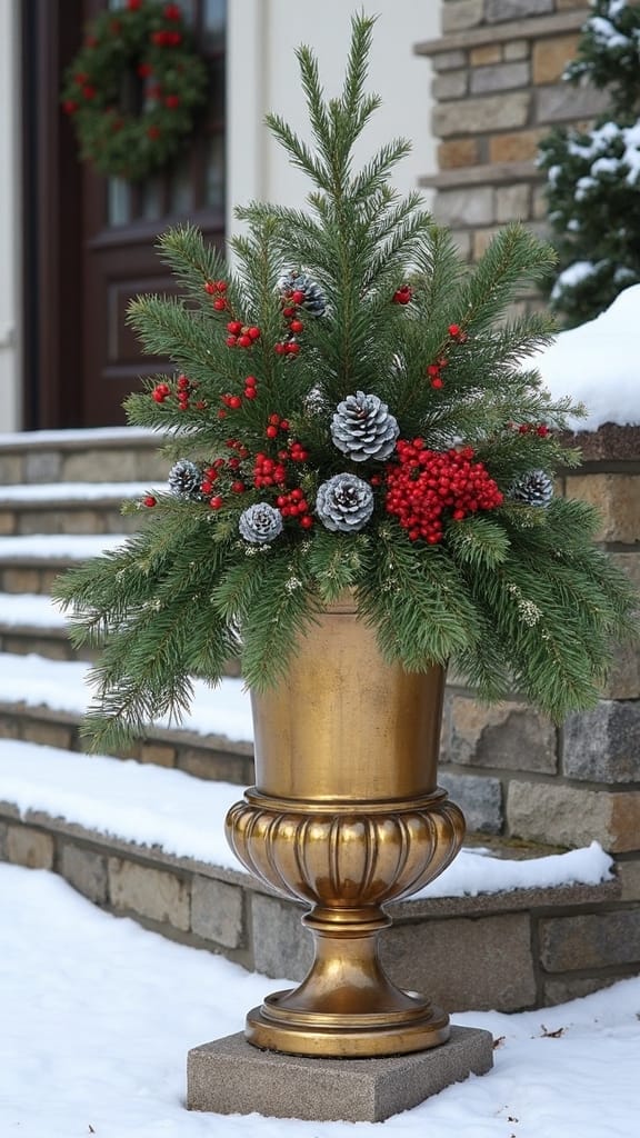 13 Large Outdoor Christmas Planter Ideas for a Statement Look - 2026