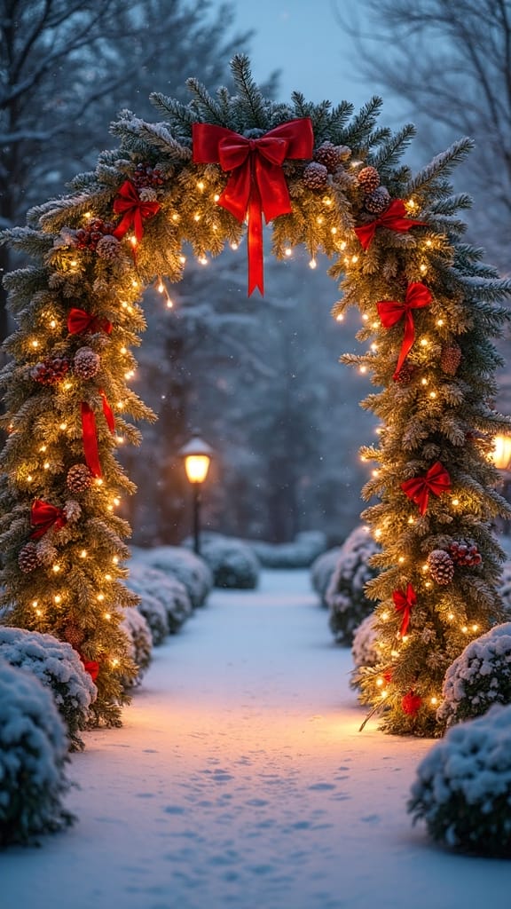 14 Outdoor Christmas Arch Ideas to Welcome Guests Festively - Decor ...