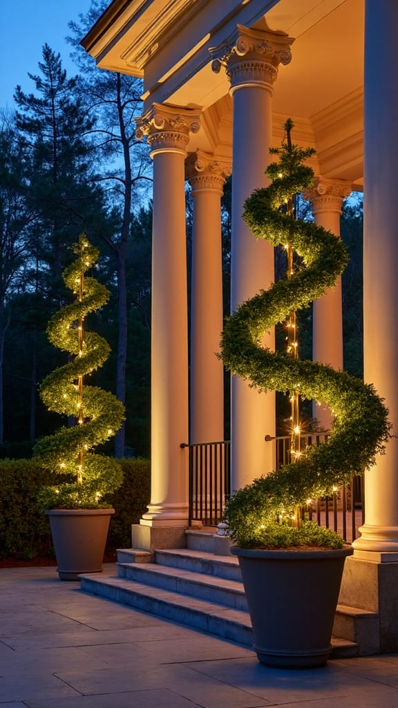 13 Stunning Outdoor Column Christmas Decor Ideas for a Classic Look ...