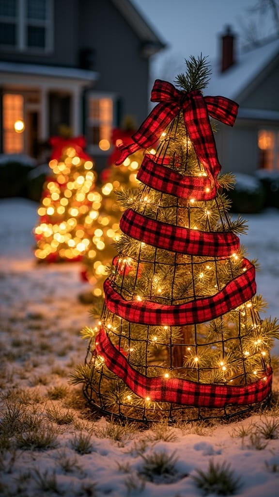 11 Tomato Cage Outdoor Christmas Tree Ideas for Small Yards - 2026
