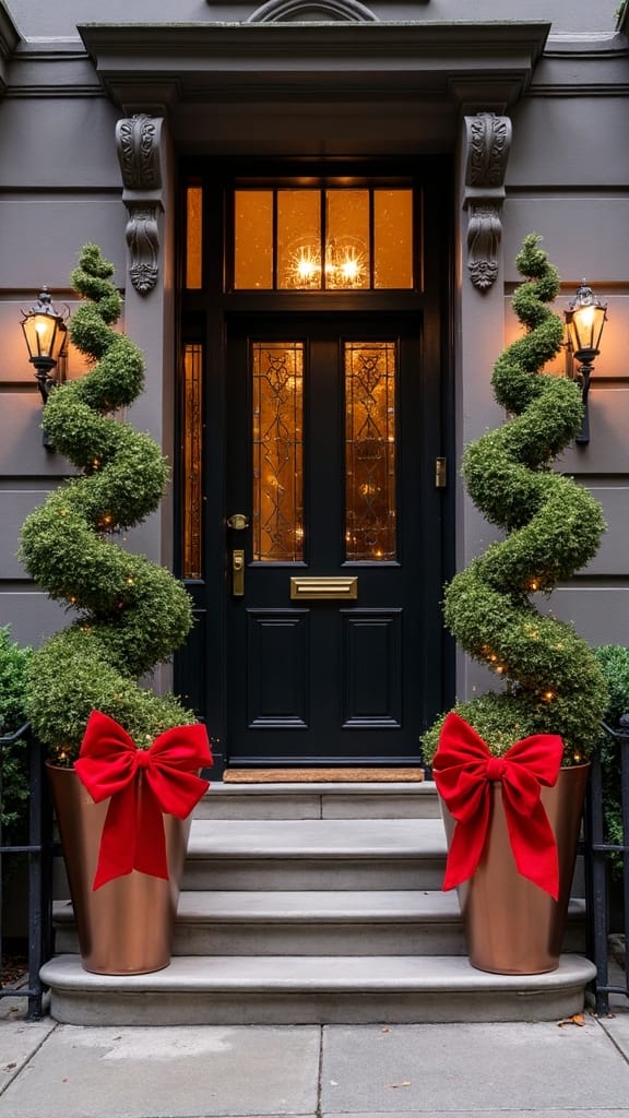 12 Stunning Townhouse Outdoor Christmas Decor Ideas for a Cozy Holiday ...